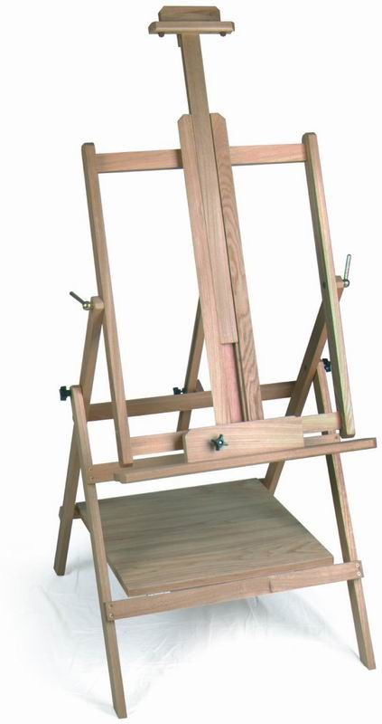 Soporte plegable ancho del caballete del arte del pino, horizontalmente ...